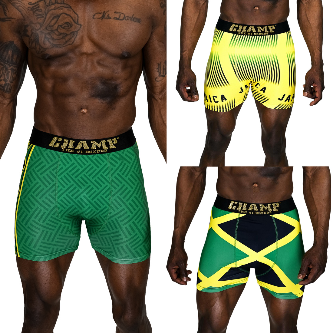 RudeBoy Edition JAMAICA - Men's Boxer Briefs Premium Drip Underwear ...